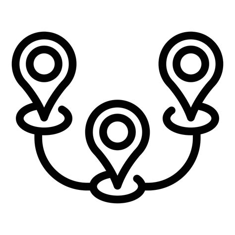 Points Itinerary Icon Outline Style 15911151 Vector Art At Vecteezy