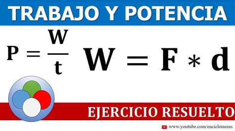 Ejercicio Resuelto Trabajo y Potencia Mecánica YouTube