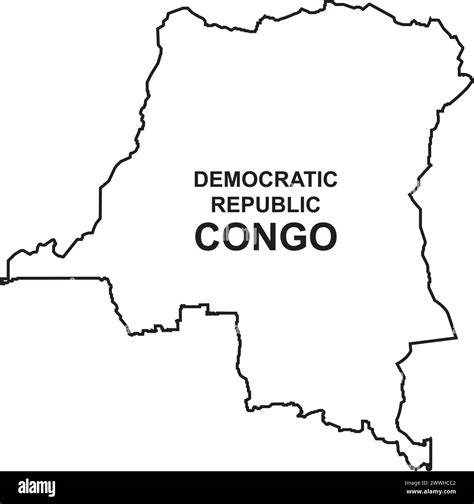 Democratic Republic Of The Congo Map Stock Vector Images Alamy