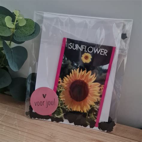 Kaart Bedankt Dat Je Mij Hielp Groeien Mint Zonnebloemzaadjes