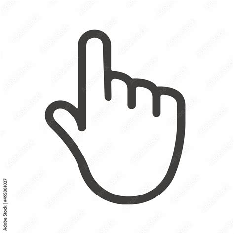 Vektorová grafika Index finger icon Depicted with simple black lines