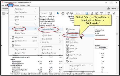 bookmarks in pdfs