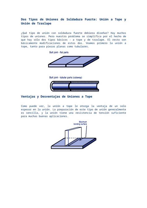 DOCX Dos Tipos De Uniones De Soldadura Fuerte DOKUMEN TIPS