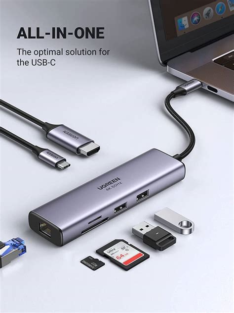 Ugreen 7 In 1 Multiport Adapter With 4K 60Hz 100W PD Pass Through