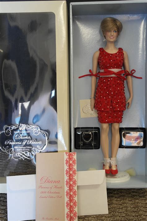 Franklin Mint Princess Diana Vinyl Doll Princess Of Hearts Christmas
