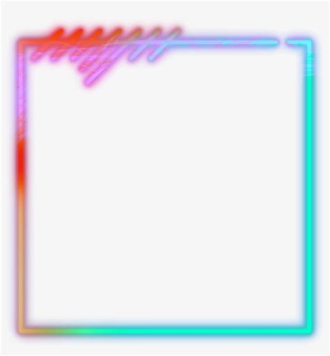 Mq Neon Frame Frames Border Borders Electric Blue PNG Image