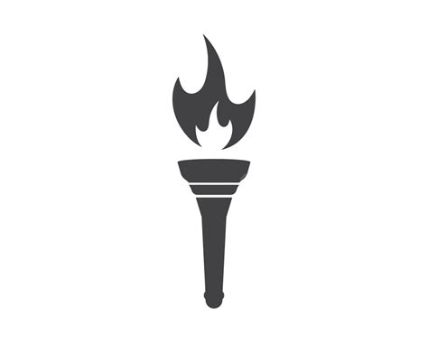 Torch Logo Icon Illustration Vector Design Race Flames Symbol Vector