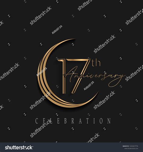 17st Anniversary Design Templates Vector Illustrations 库存矢量图免版税