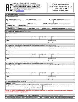 ULRIO PARA CARTEIRA DE MATRICULA CONSULAR CMC Doc Template PdfFiller