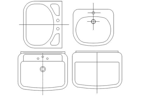 Sanitary Ware Wash Basin Free Cad Blocks Dwg File Cadbull Porn Sex
