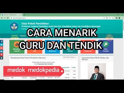 Cara Menarik Data Dapodik Gtk Guru P K Tendik Ptt Wiyata Mutasi
