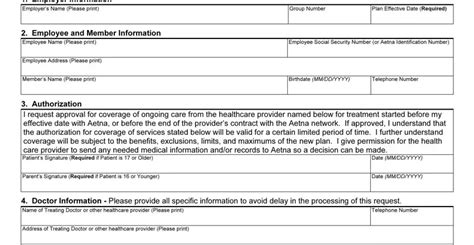 Transition Care Aetna Form Fill Out Printable PDF Forms Online