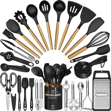 Umite Chef Kitchen Utensils Set 34PCS Silicone Cooking Utensils With