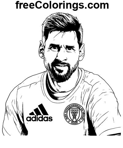 Hoe Het Portret Van Lionel Messi Te Tekenen Gratis Afdrukbare Kleurplaten