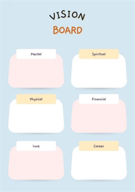 Vision Board Templates Free Printable Templates Womanhood And
