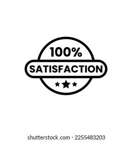 Satisfaction Label Satisfaction Guarantee Stock Vector Royalty