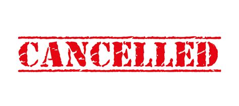 Cancelado Transparente Rojo Caucho Sello 27147981 PNG