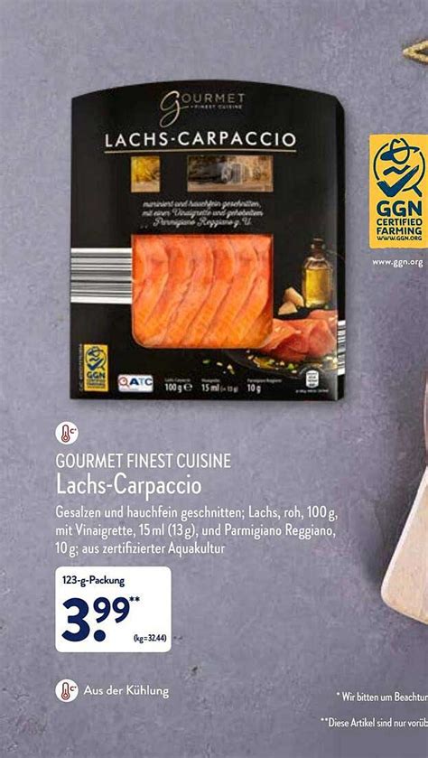 Gourmet Finest Cuisine Lachs Carpaccio Angebot Bei ALDI Sud
