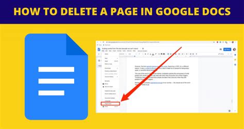 How To Delete A Page In Google Docs