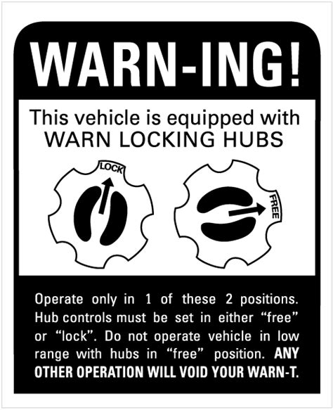 WARN ING Decal Ford Bronco Roadster Registry 1966 1967 1968