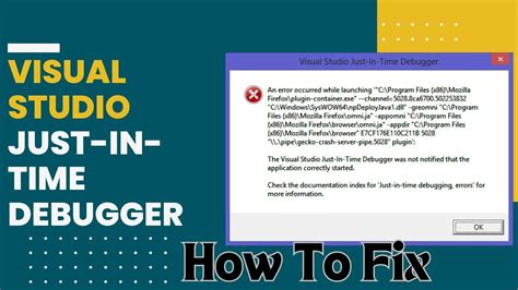 How To Fix Visual Studio Just In Time Debugger Error In Windows 11