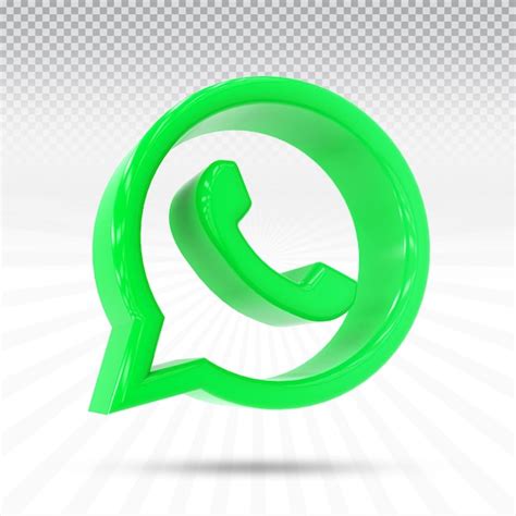 Ícone whatsapp logotipos de ícones de mídia social em 3d moderno PSD