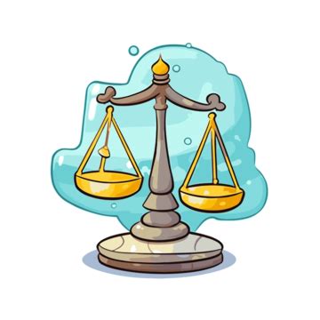 Cartoon Scale Of Justice With A Bubble On Top Clipart Vector Cartoon