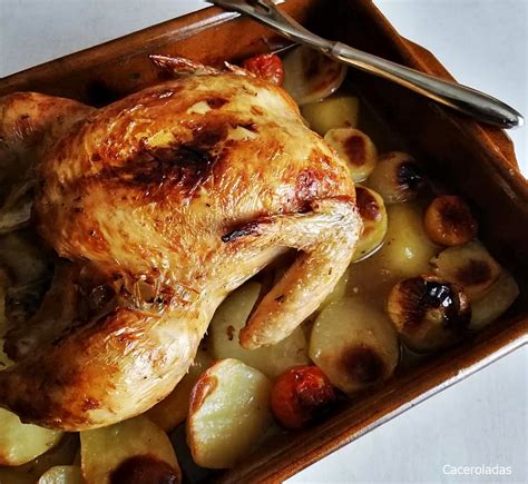 Pollo Asado Con Patatas Panaderas CACEROLADAS Pollo Asado Con