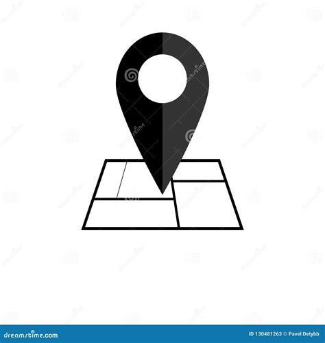 Icono Del Indicador Del Mapa Símbolo De Ubicación De GPS Diseño Plano