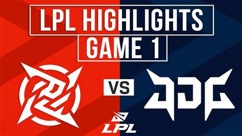 Nip Vs Jdg Highlights Game Lpl Spring Ninjas In Pyjamas Vs