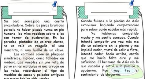 Instrucciones Escribe En La Linea Si Los Siguientes Textos Son