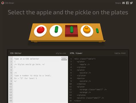 codepip on twitter css diner a game where we feast on css selectors mwoxq7p4pa