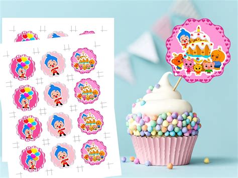 Plim Plim Toppers Plim Plim Favors Cupcake Toppers Plim Etsy Canada