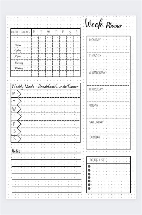 At A Glance Planner To Do Planner Planner Pages Printable Planner