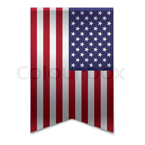 Ribbon Banner American Flag Stock Vector Colourbox