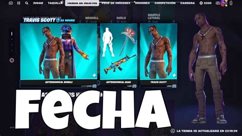 FECHA DE REGRESO DE TRAVIS SCOTT A LA TIENDA DE FORTNITE Travis Scott