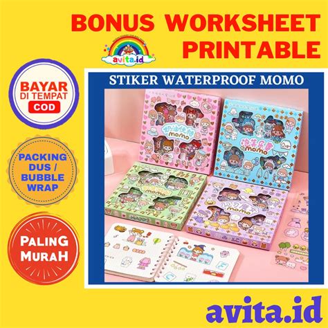 Jual Avita Id 1 Lembar Stiker Waterproof Momo Ecer Eceran Motif