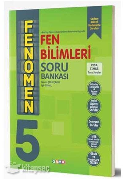 5 Sınıf FENOMEN Fen Bilimleri Soru Bankası Gama Yayınları 9786057790224