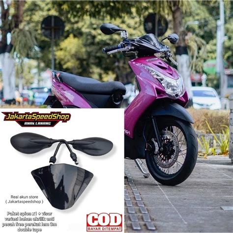Jual Paket Variasi Spion X1 Plus Visor Variasi Universal Pnp Mio Soul