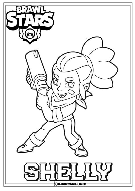 Shelly Brawl Stars Kolorowanka Kolorowanki Info