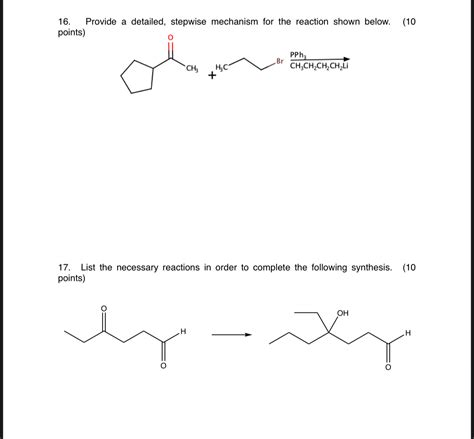 Solved Provide A Detailed Stepwise Mechanism For The Chegg
