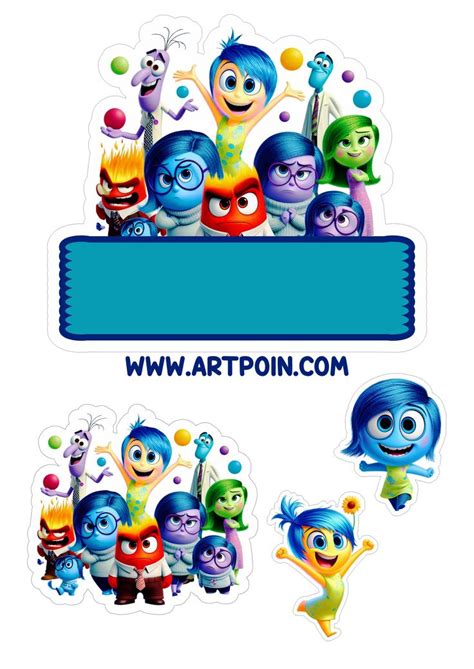 Topo De Bolo Divertida Mente Png In 2024 Birthday Cake Topper