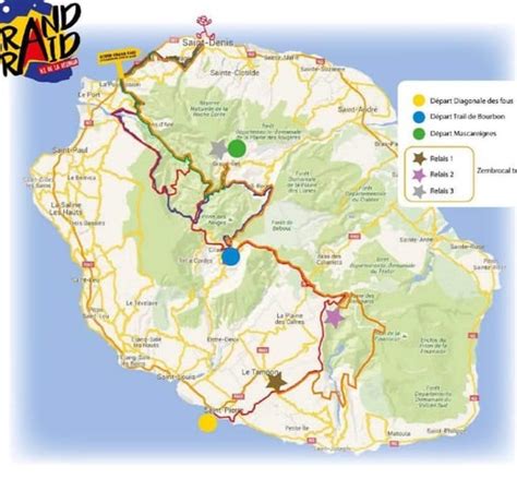 Le Grand Raid De La R Union Et Sa Mythique Diagonale Des Fous Carte