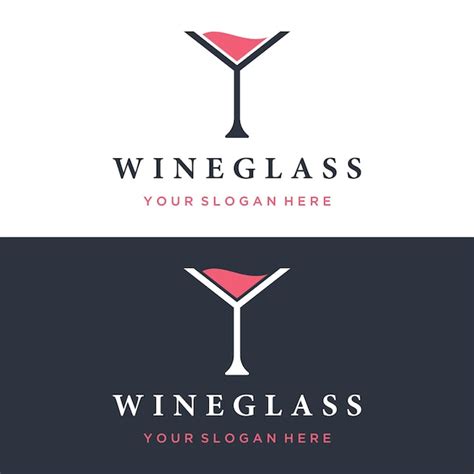 Premium Vector Wine Logo Template Design With Wine Glasses And
