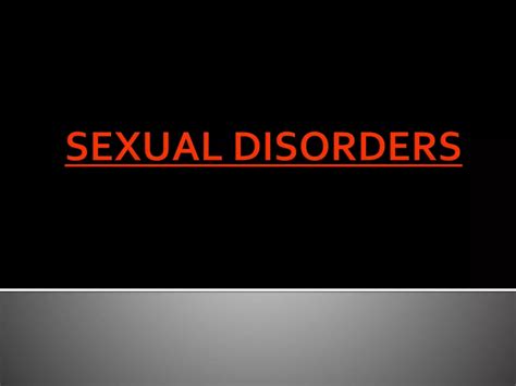 Sexual And Gender Identity Disorder Ppt