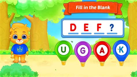 abcd fill in the blanks abcd learning video game ☺️ youtube