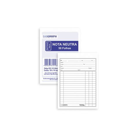 Bloco Sidgraph Nota Neutra 1 32 50x01 Via