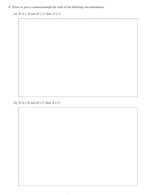 solved 6 prove or give a counterexample for each of the