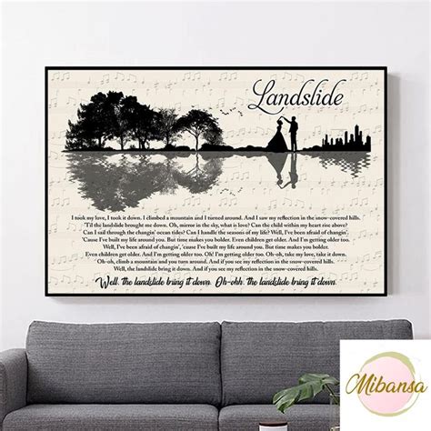 Fleetwood Mac Landslide Lyrics Poster Fleetwood Mac Landslide Print