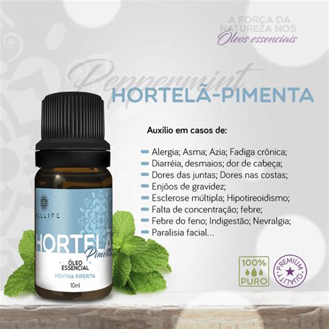 Óleo Essencial Hortelã Pimenta 10ml Wellife